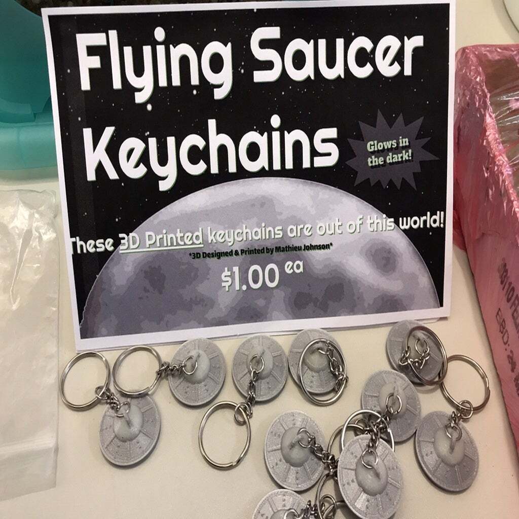 🛸 UFO Keychains!・Free STL File for ・Cults